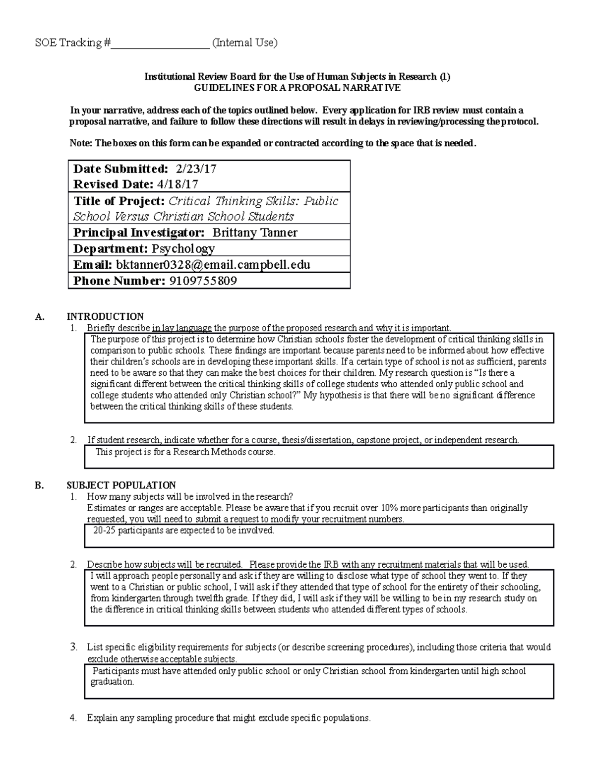 Research Methods IRB Narrative Final Version - Institutional Review ...