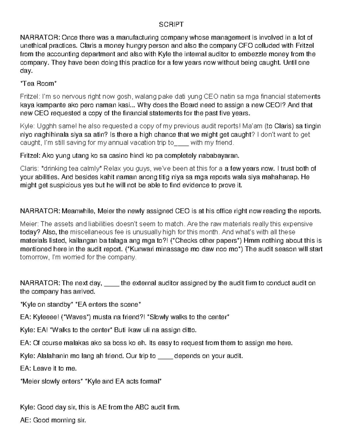 Lecture Notes on Construction - SCRIPT NARRATOR: Once there was a ...