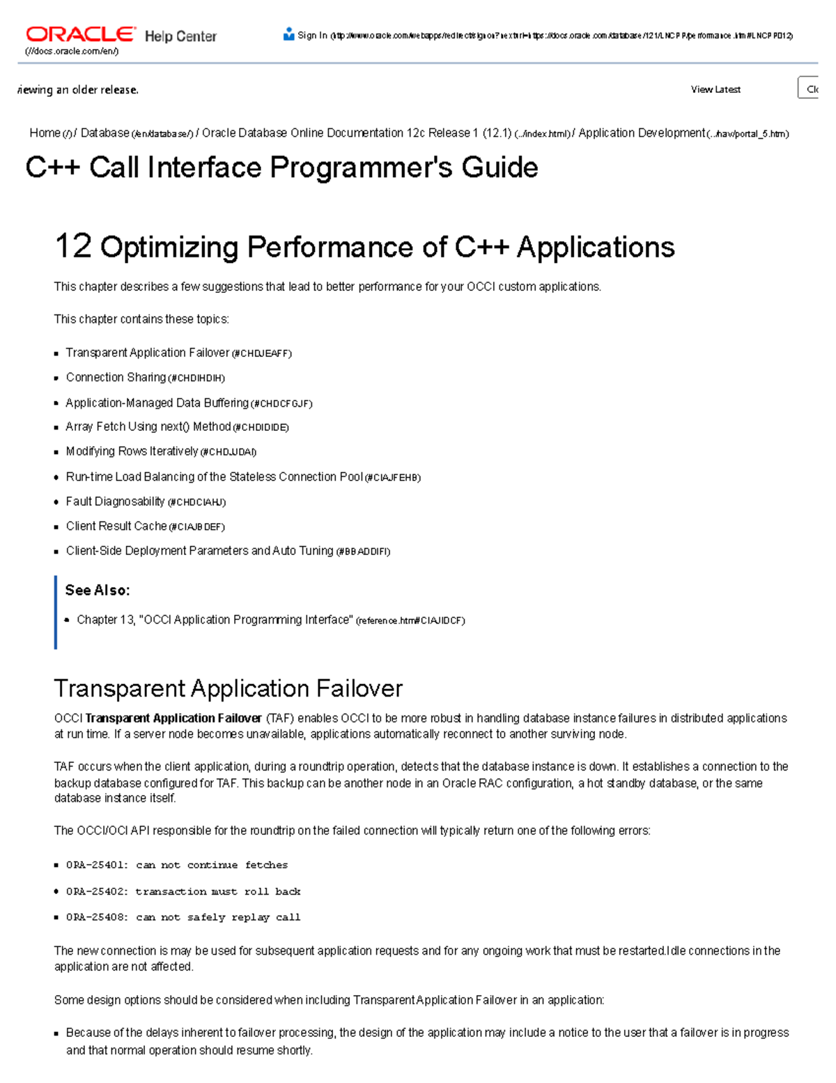Optimizing Performance Of C Applications Home Database Endatabase Oracle