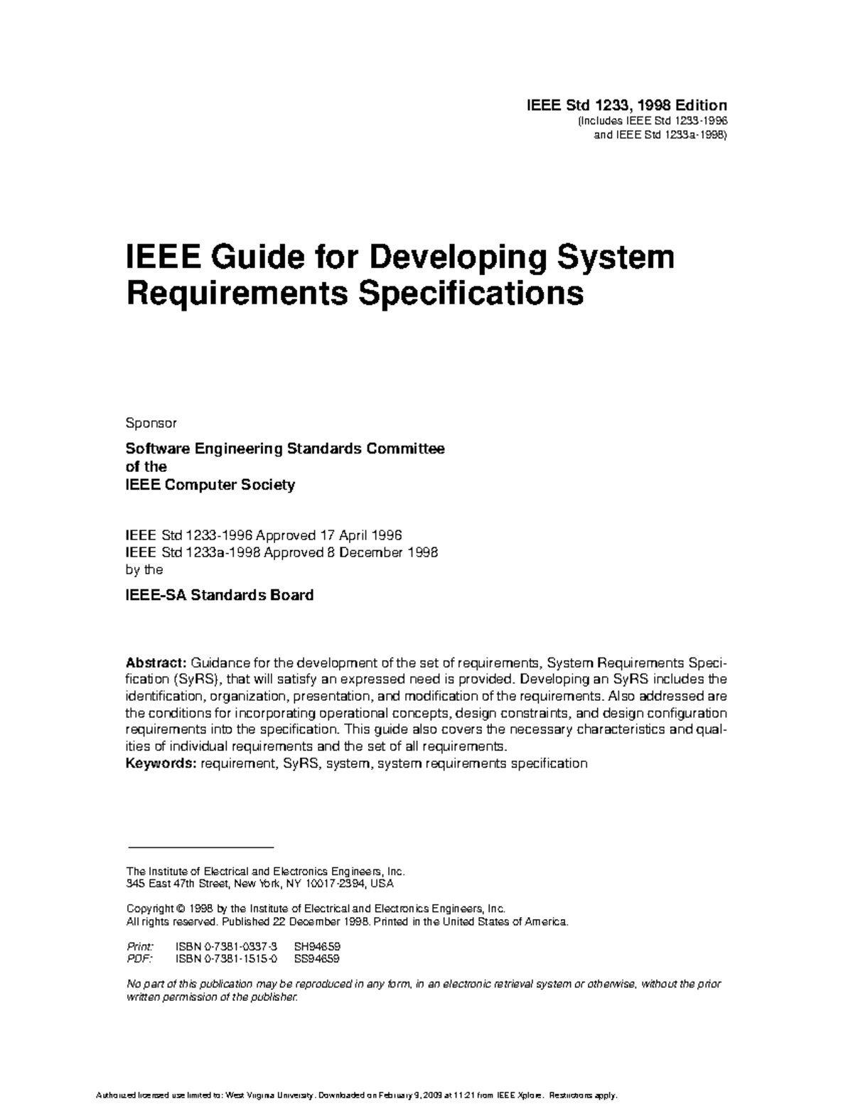 IEE STD 1233- Requirements Spec - The Institute of Electrical and ...
