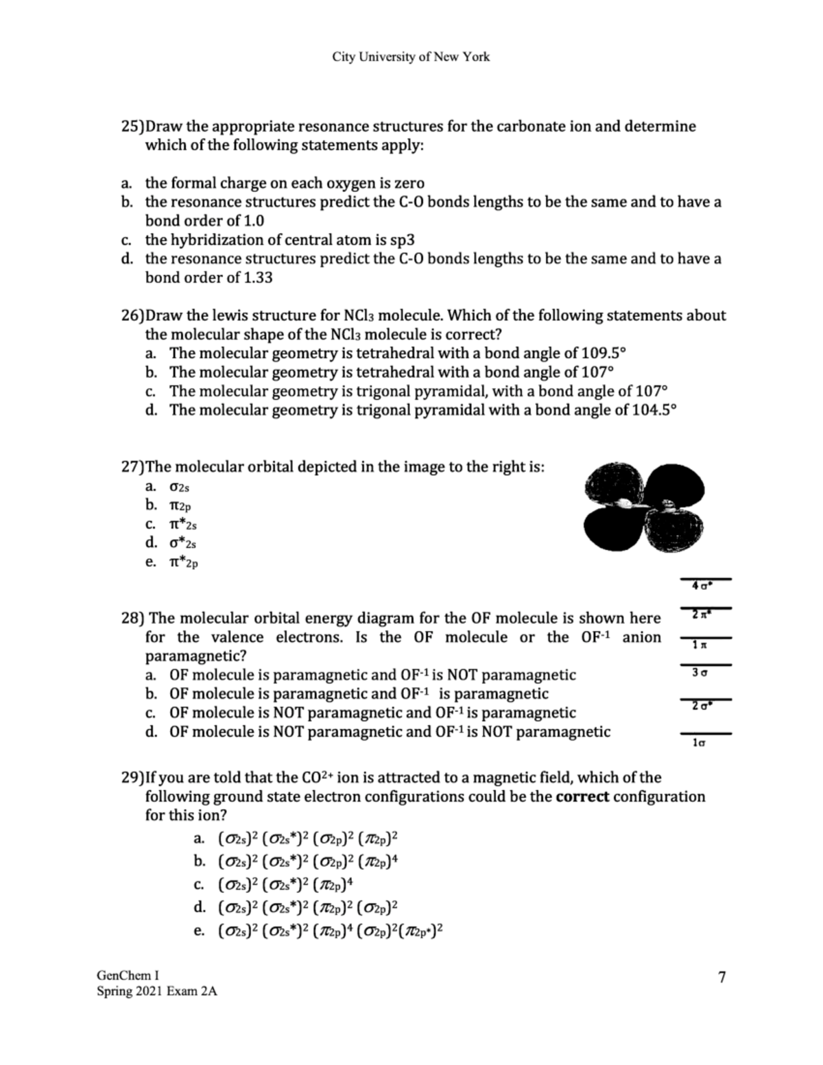 Exam 2 Practice With Key p8 - CHEM 102 - Studocu