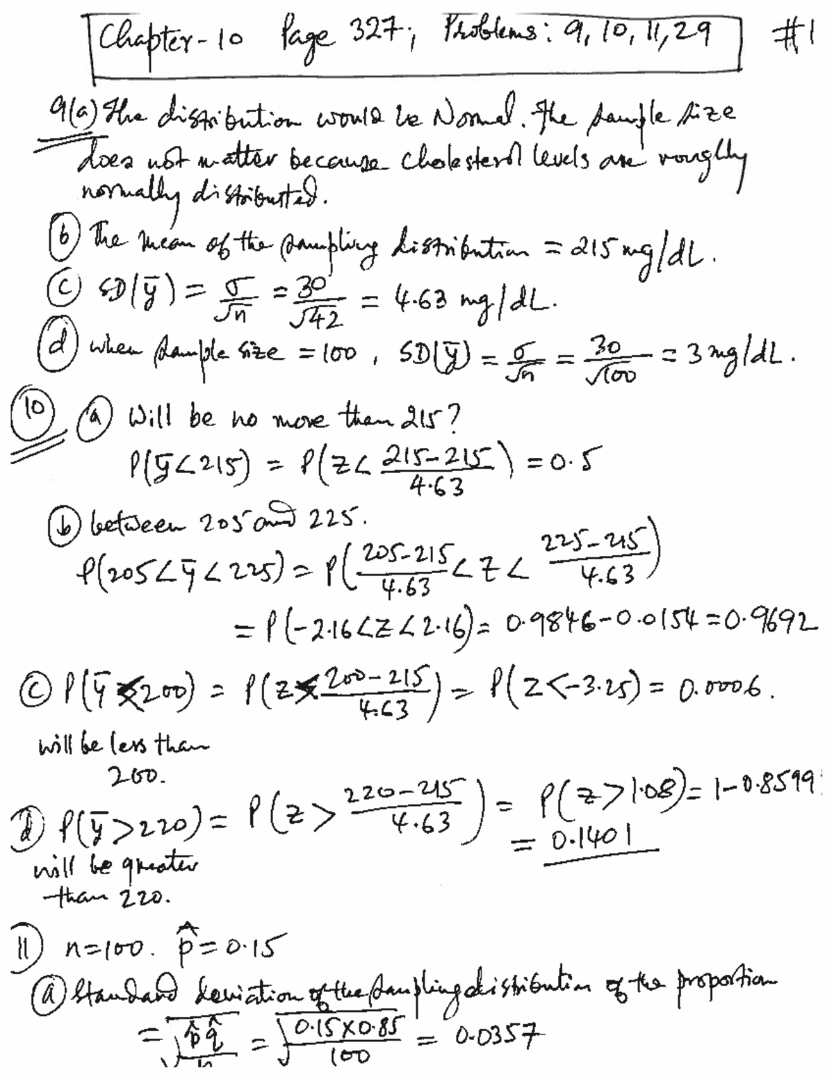 Sample Problems Solutions - Stat 231 - Studocu