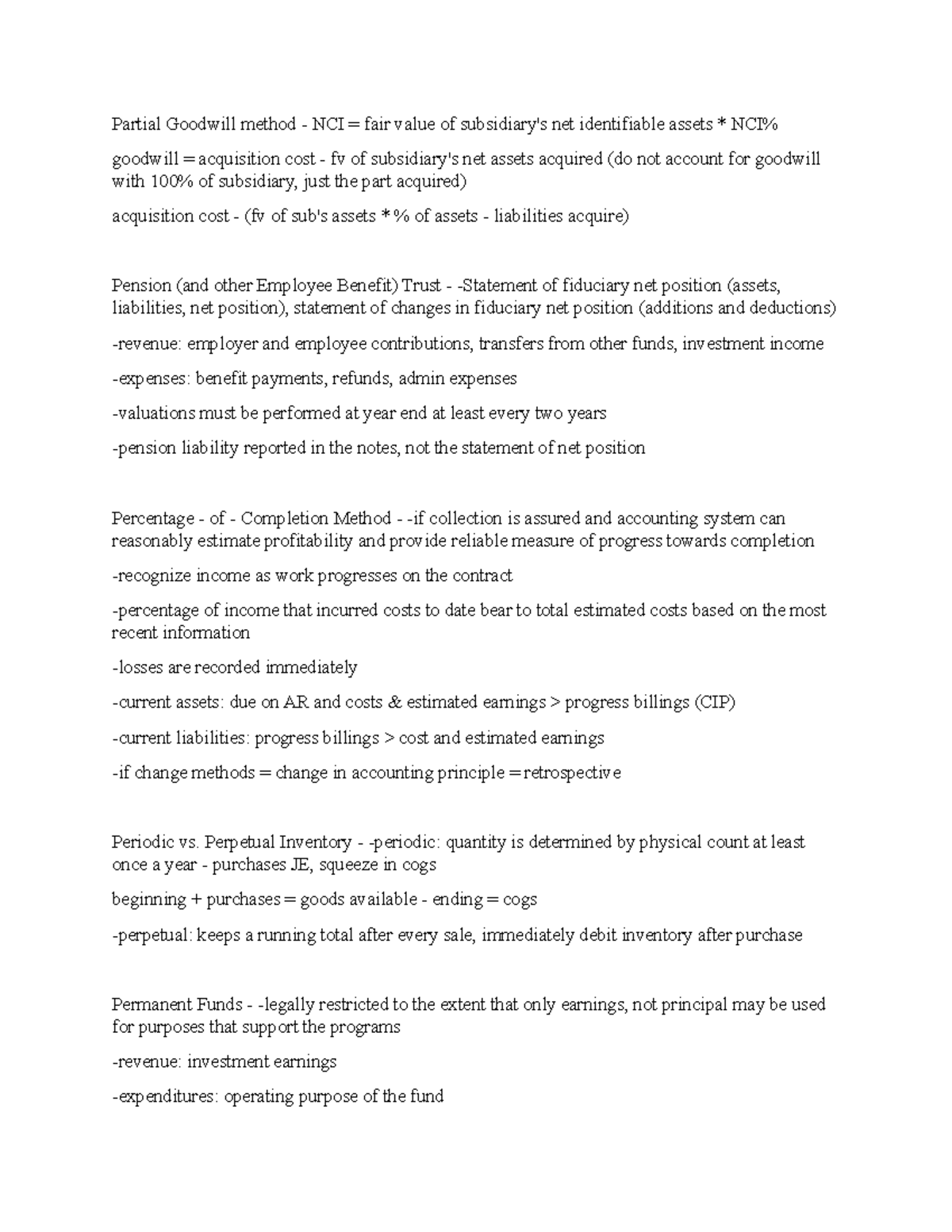 Note 6 - cpa prep - Partial Goodwill method - NCI = fair value of ...