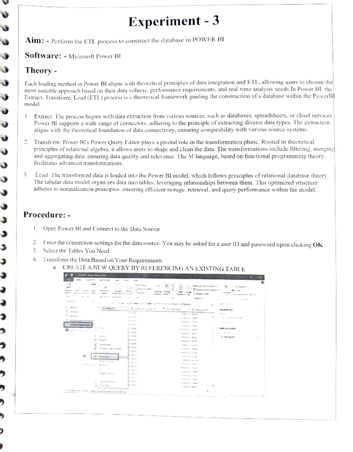 BI notes and study material - Aim: -Perform the ETL process to ...