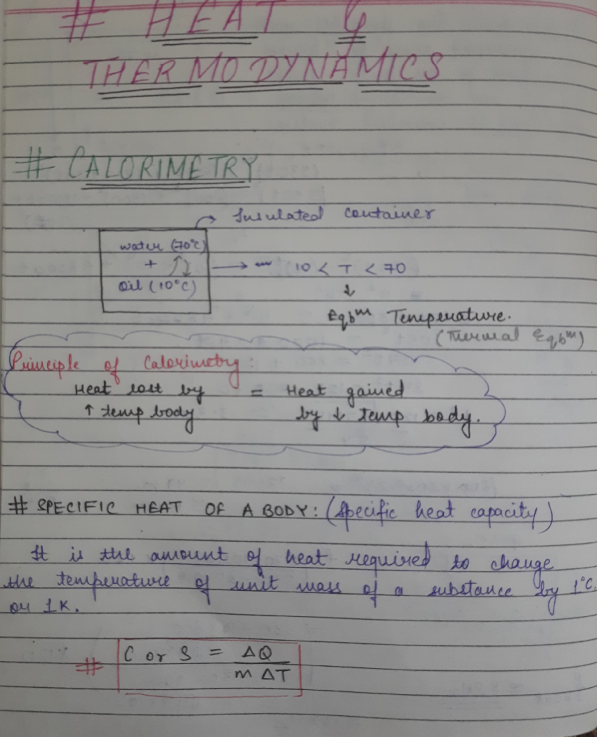 Heat - Notes For JEE mains and Advanced - HEA THER MO DYNAMICS ...