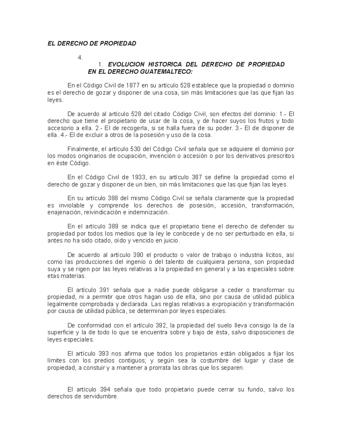 EL Derecho DE Propiedad... Derecho Civil - EL DERECHO DE PROPIEDAD 4. 1 ...