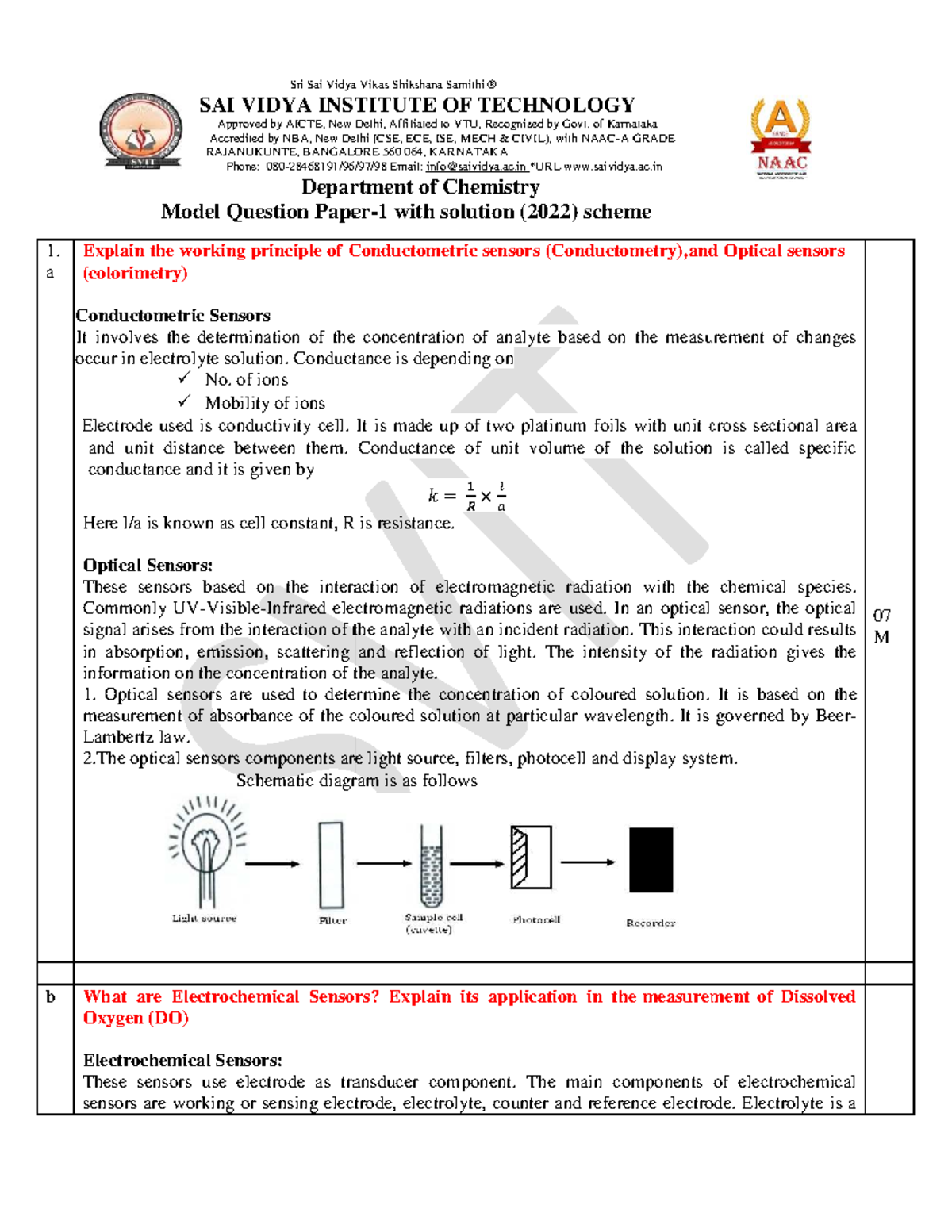 M 2 modal question paper - Sri Sai Vidya Vikas Shikshana Samithi ® SAI ...