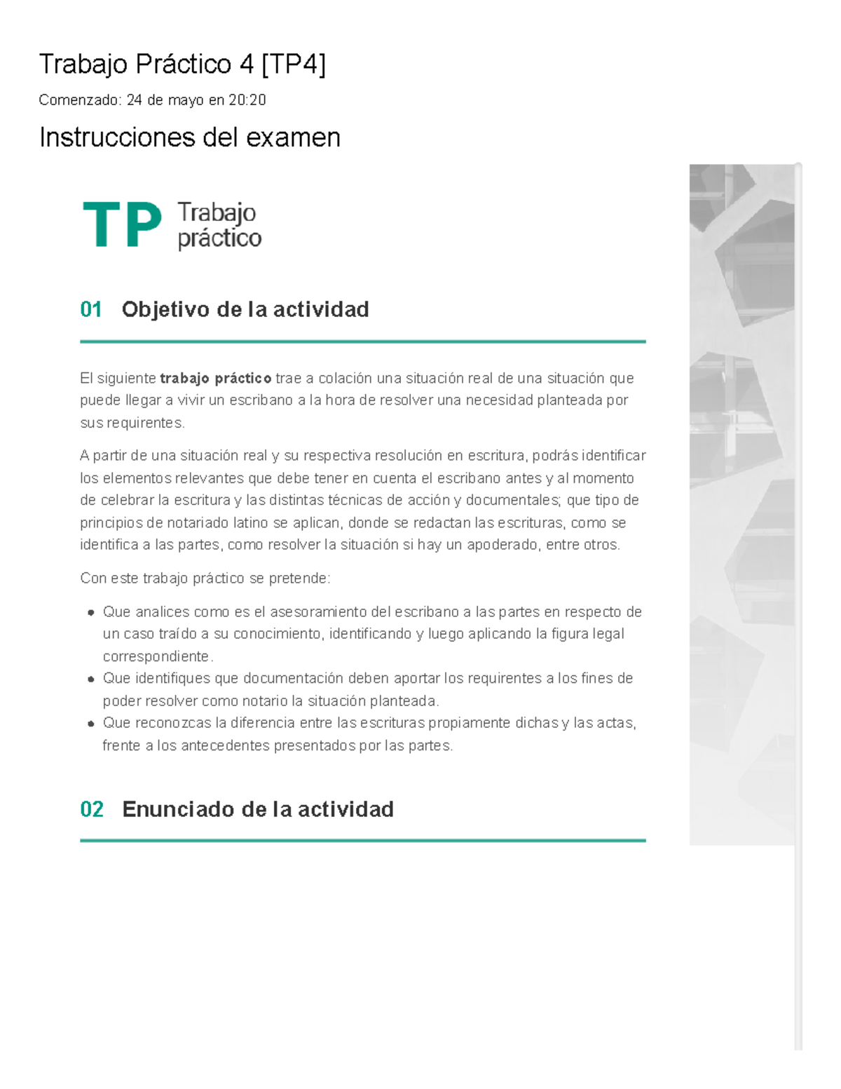 Examen Trabajo Práctico 4 [TP4] Contabilidad Intermedia 85% - Trabajo Práctico 4 [TP4] Comenzado ...