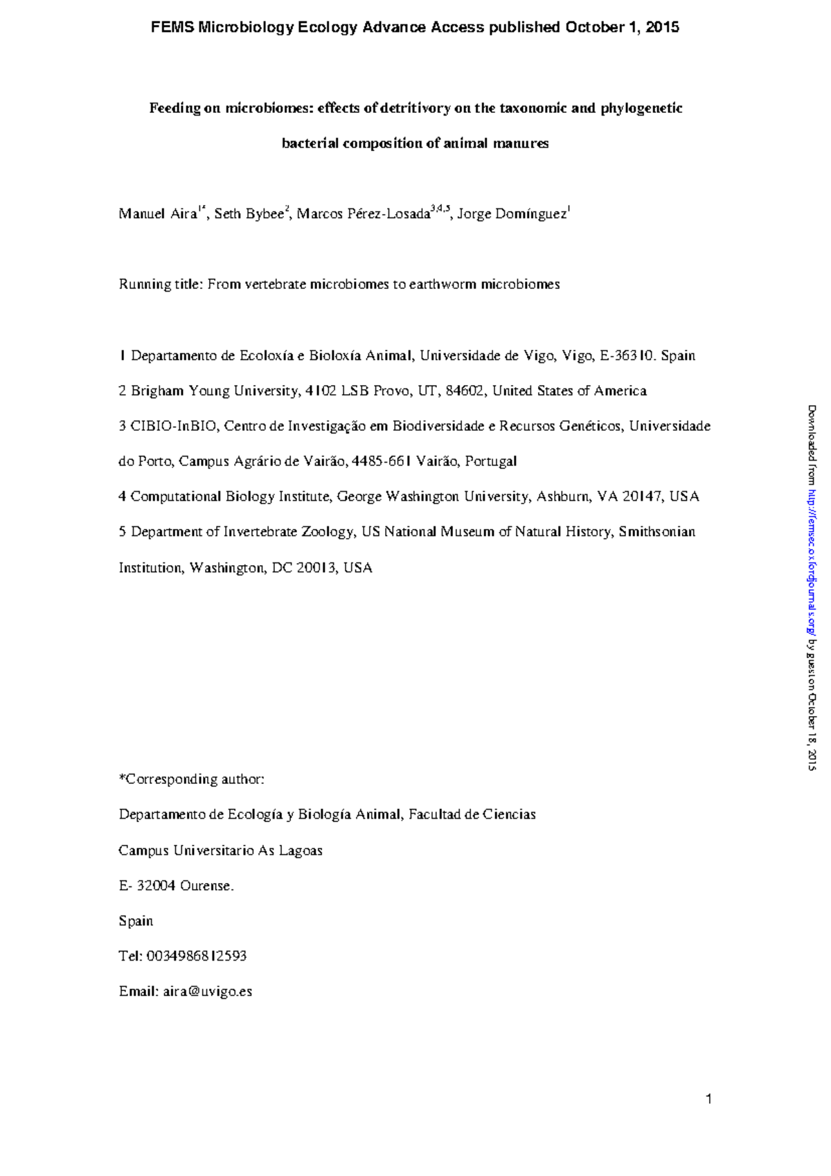 Microbiota-6 - micribiologia - Feeding on microbiomes: effects of ...