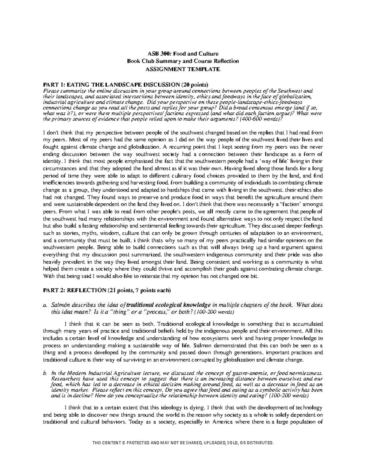 ASB300 final discussion.docx - Google Docs - ASB 300: Food and Culture ...