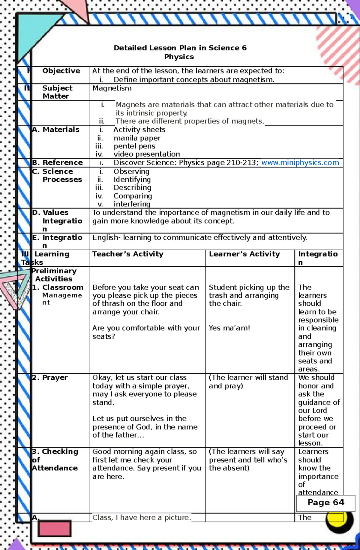 Final Detailed Lesson PLAN IN Physics - Detailed Lesson Plan in Science ...