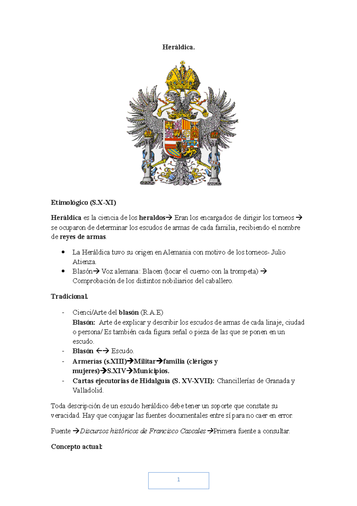 Apuntes Heráldica - Heráldica. Etimológico (S-XI) Heráldica es la ...