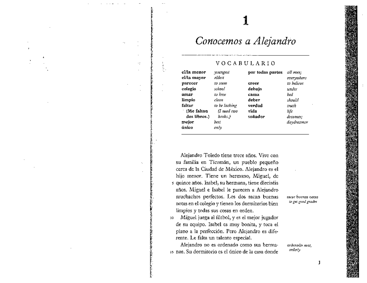 La Gran Aventura de Alejandro - 1 Conocemos a Alejandro VOCABULARIC ...