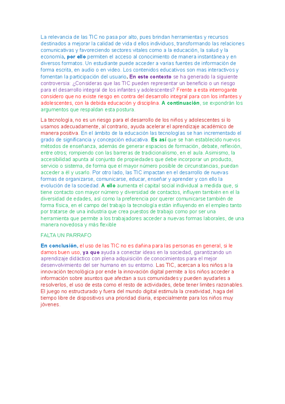 La relevancia de las TIC FLOR - La relevancia de las TIC no pasa por alto, pues brindan ...