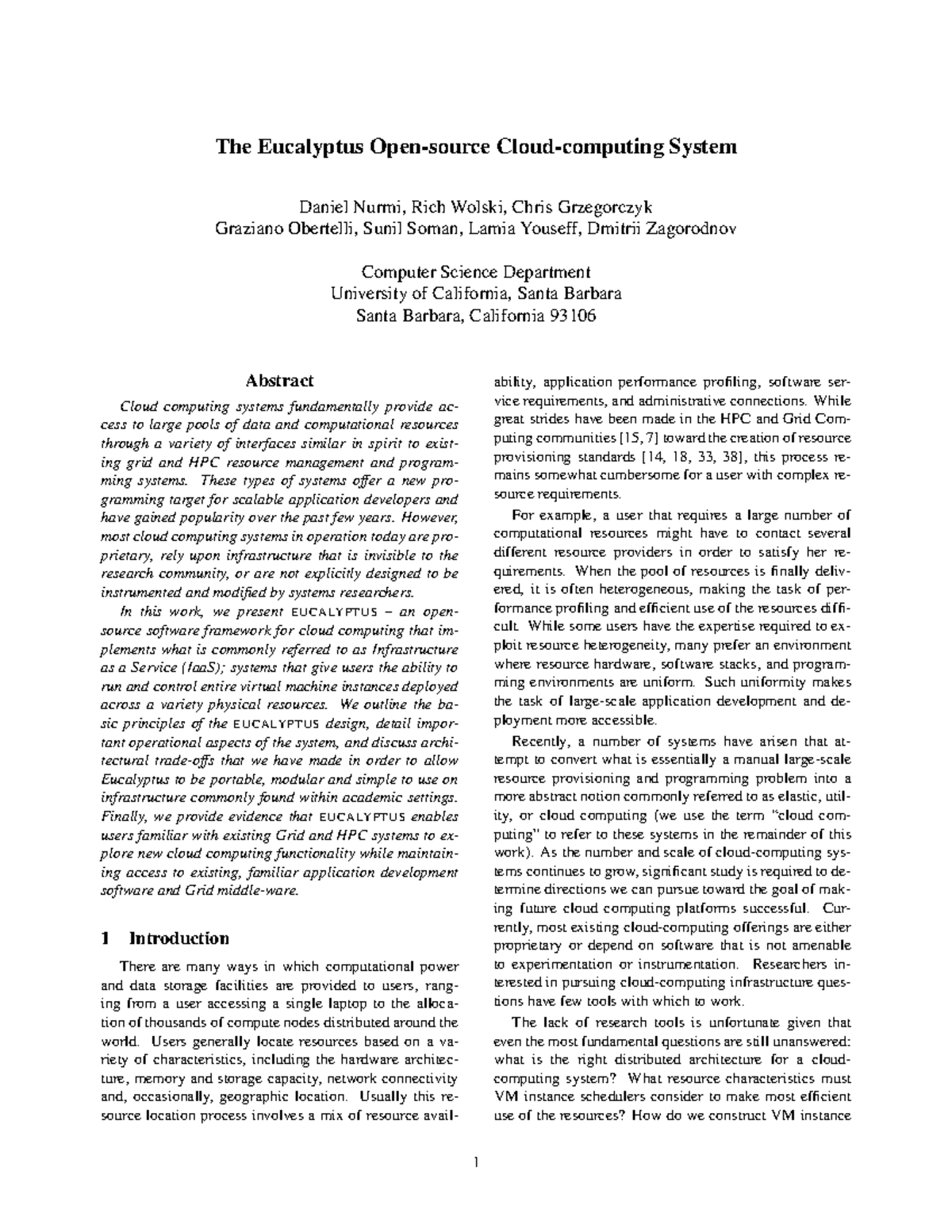 Ccgrid 09 - The Eucalyptus Open-source Cloud-computing System Daniel ...