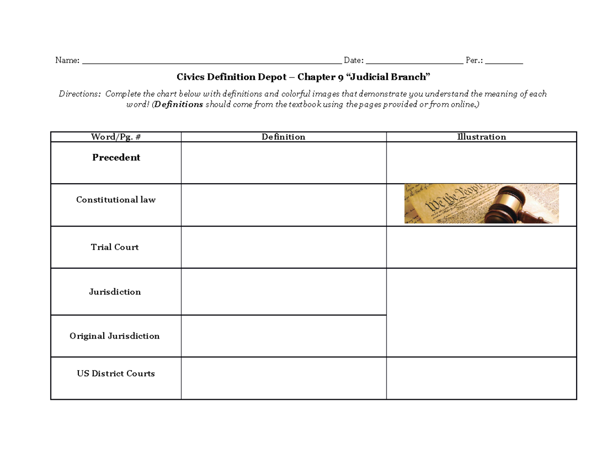 19-20 Chapter 9 Definition Depot - Name