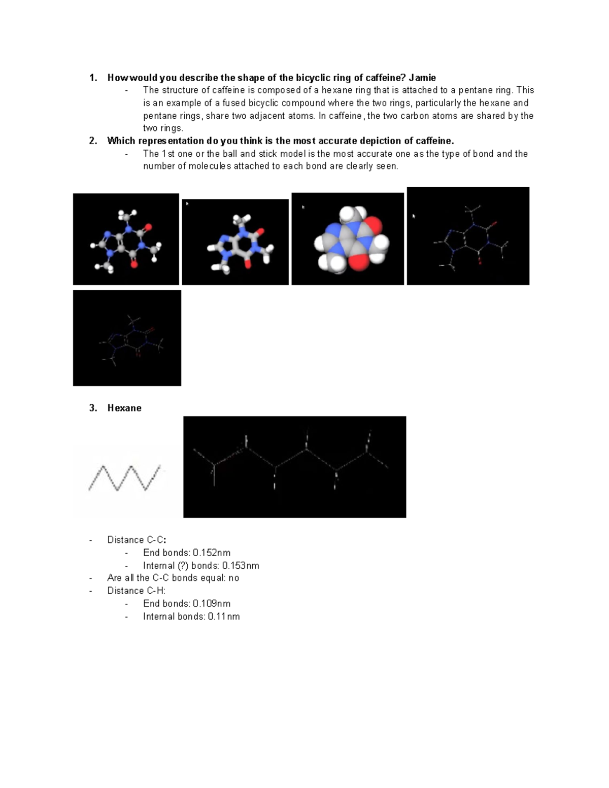 Chem 33 Experiment 1 - For practice - How would you describe the shape ...