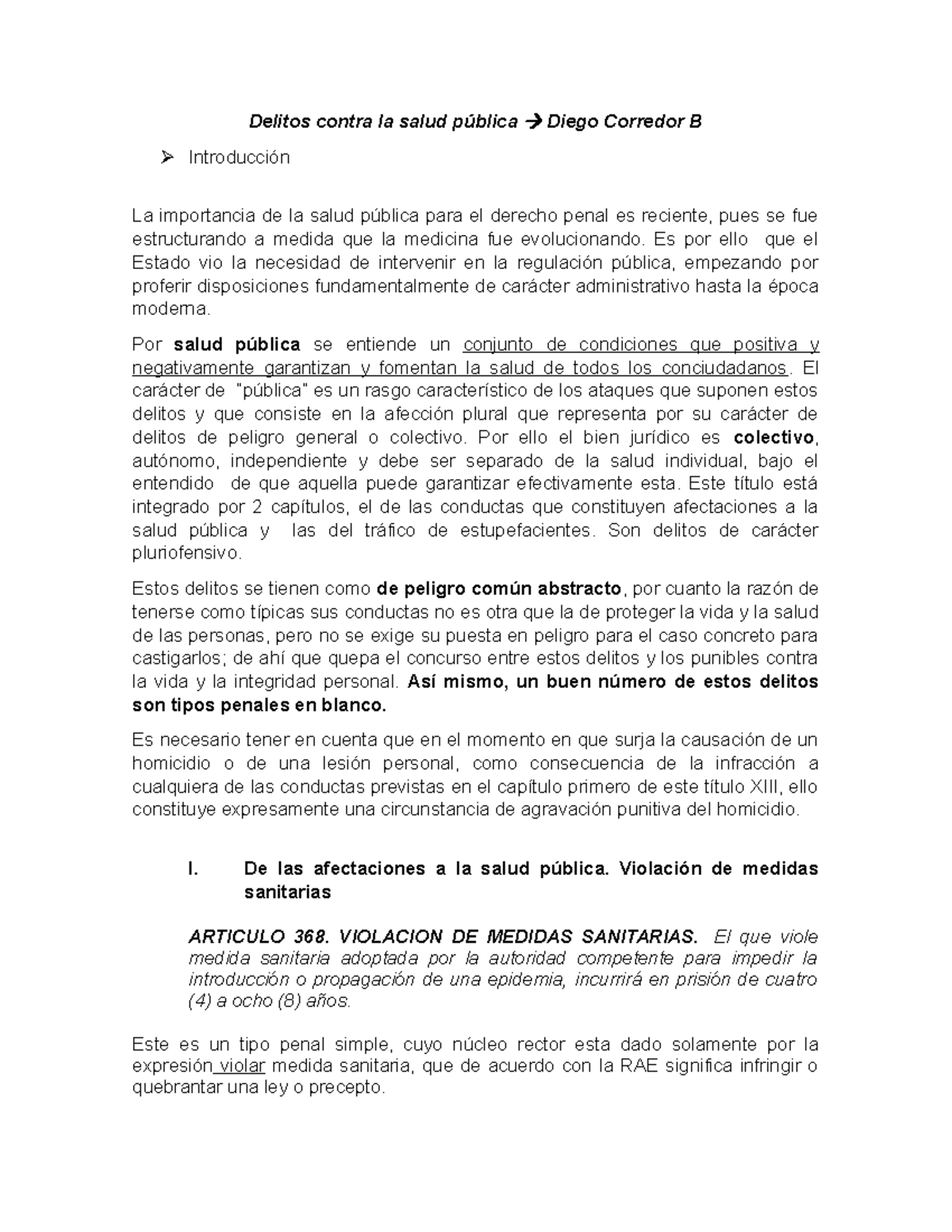 Delitos Contra La Salud Pública Delitos Contra La Salud Diego