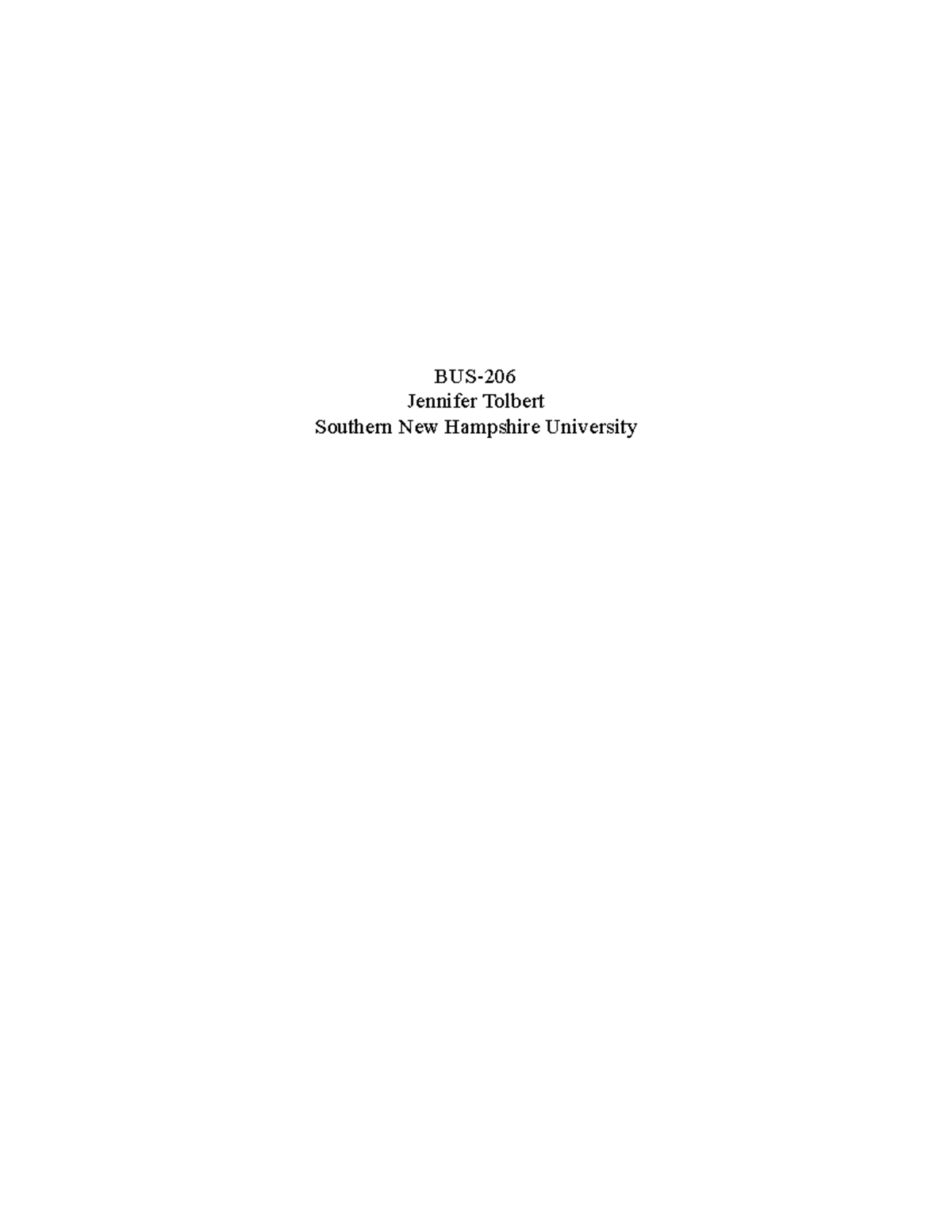 Module 7 Project 3 Tort Law - BUS- Jennifer Tolbert Southern New ...
