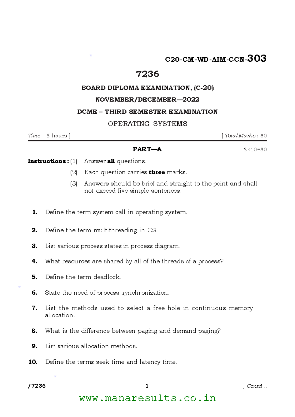 C20-CM-303122022 - old papers - /7236 1 [ Contd... ####### 10. Define ...