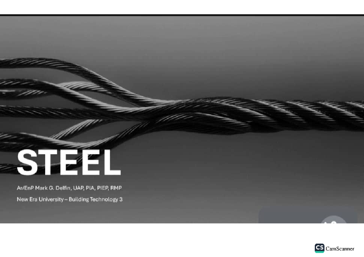 Steel B-TECH 3 - STEEL Mark G. Delfin, UAP, PIA, PIEP, RMP STEEL Mark G ...