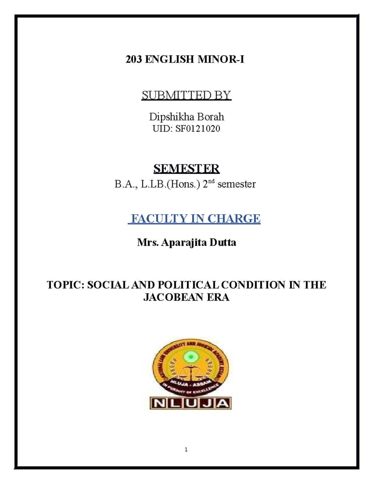 203 English Minor - ACTIVITY - 203 ENGLISH MINOR-I SUBMITTED BY ...