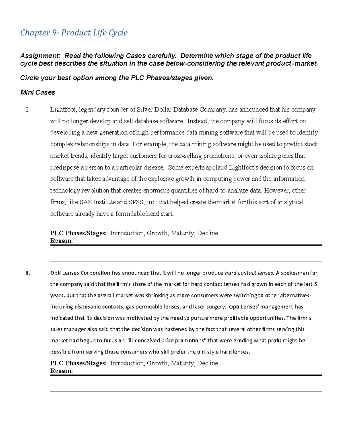 PLC-Class Interactive Discussion - Chapter 9- Product Life Cycle ...