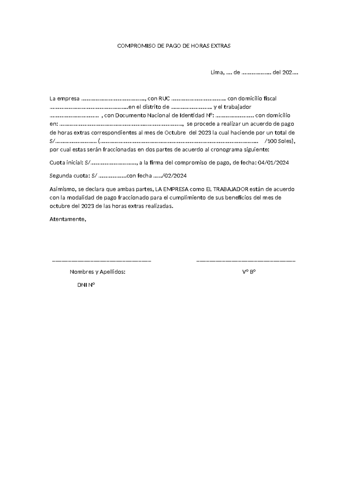 CARTA DE COMPROMISO DE PAGO PARA EMPRESAS PLANTILLA WORD FACIL USAR ...