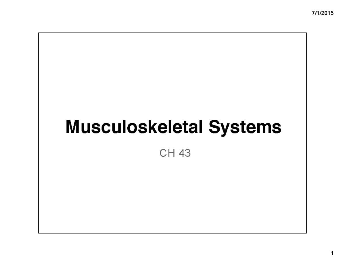 1-Musculoskeletal Systems (1 slide) - LS 2 - UCLA - Studocu