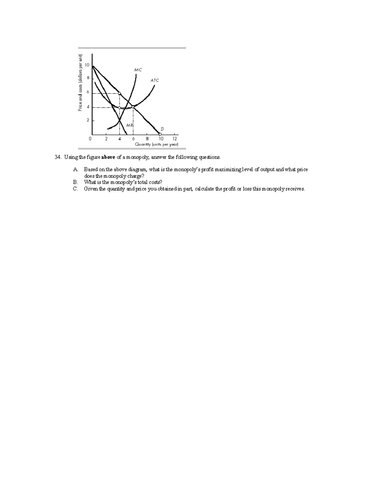 Monopoly Worksheets - Using the figure A. Based on the above diagram ...