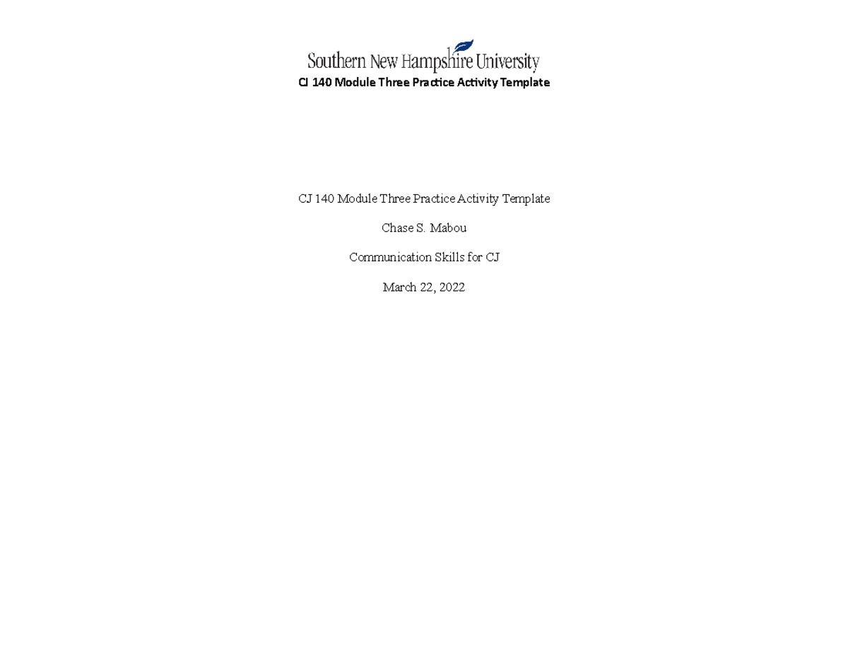 CJ 140 Module Three Practice Activity Template - Mabou Communication ...