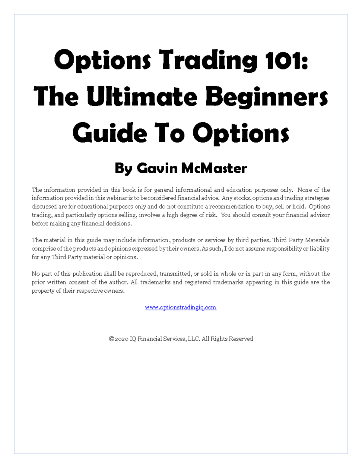 Options 101 The Ultimate Beginners Guide To Options 1 - Options Trading ...