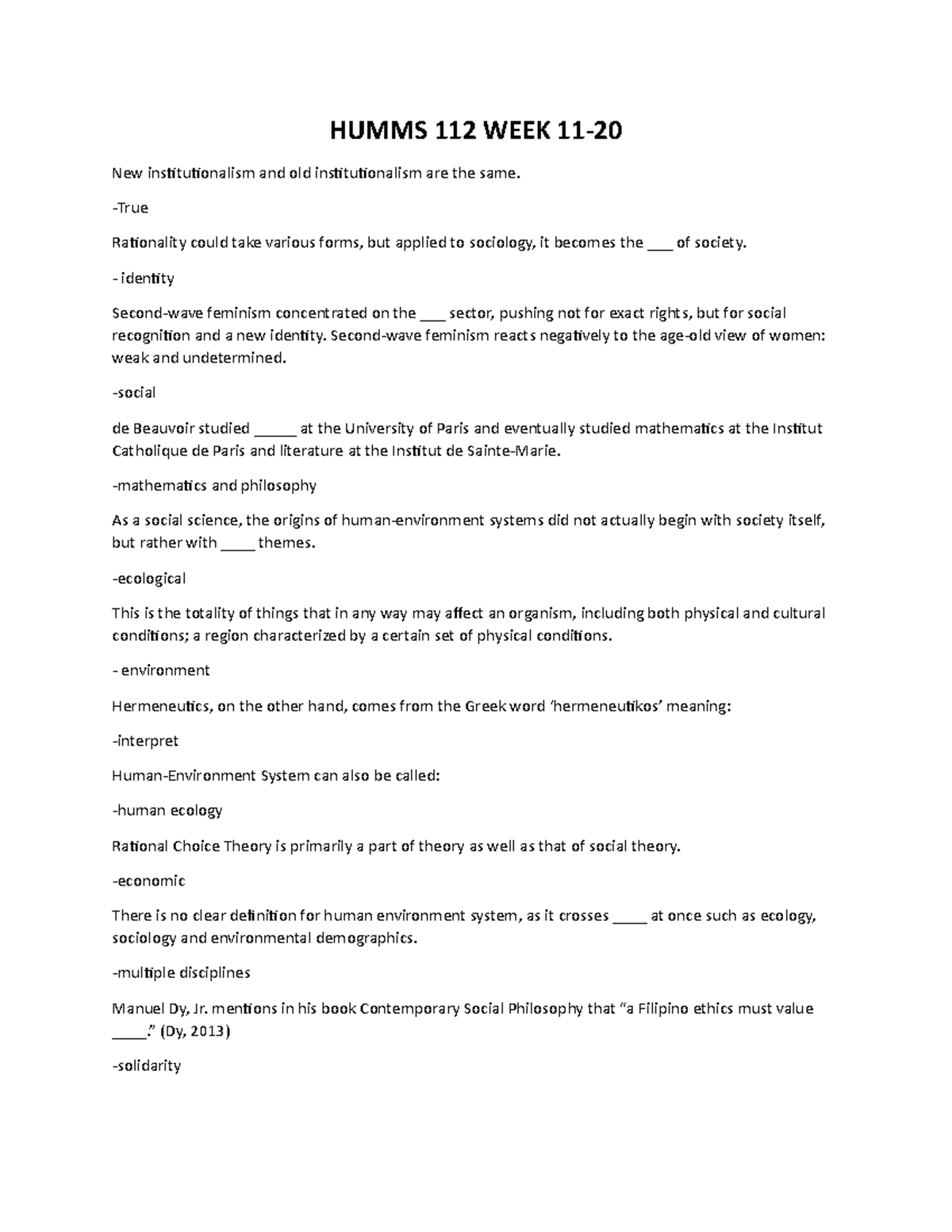 Humms-112-WEEK-11-20 wahahaha - HUMMS 112 WEEK 11- New institutionalism ...