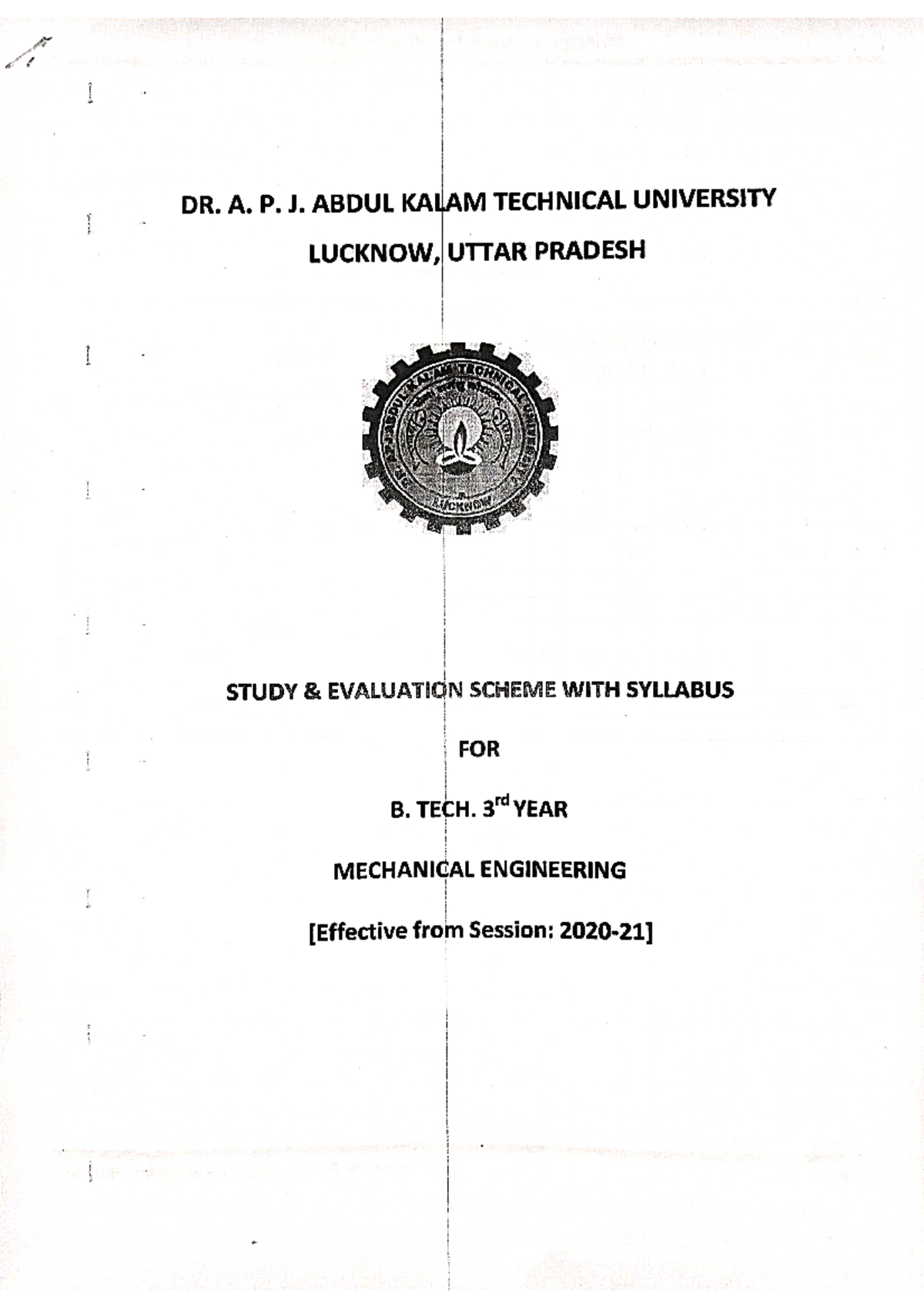 Btech ME 6th sem syllabus. - B.tech - Studocu