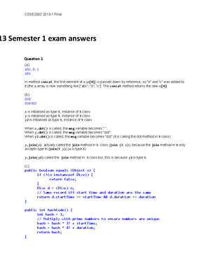 CSSE2002 Revision - This document consists of references, types and variable examples. Hopefully ...