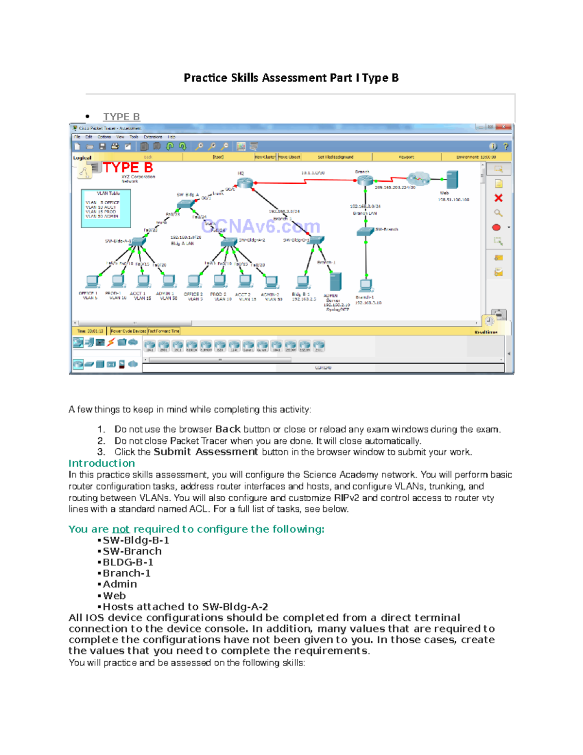 Practice Skills Assessment Part I Type B - Studocu