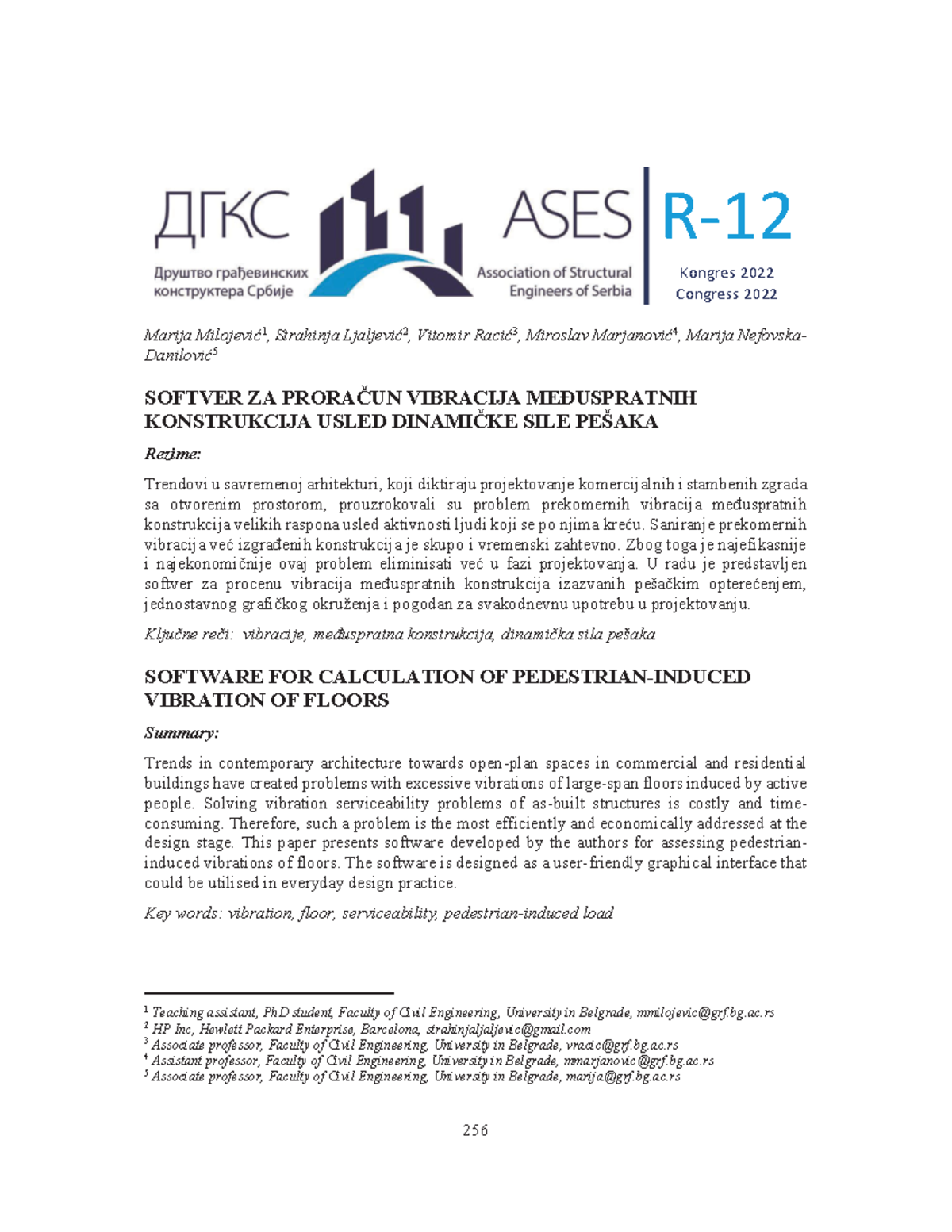 Marija Milojevic ASES 2022 - R- Kongres 2022 Congress 2022 Marija ...