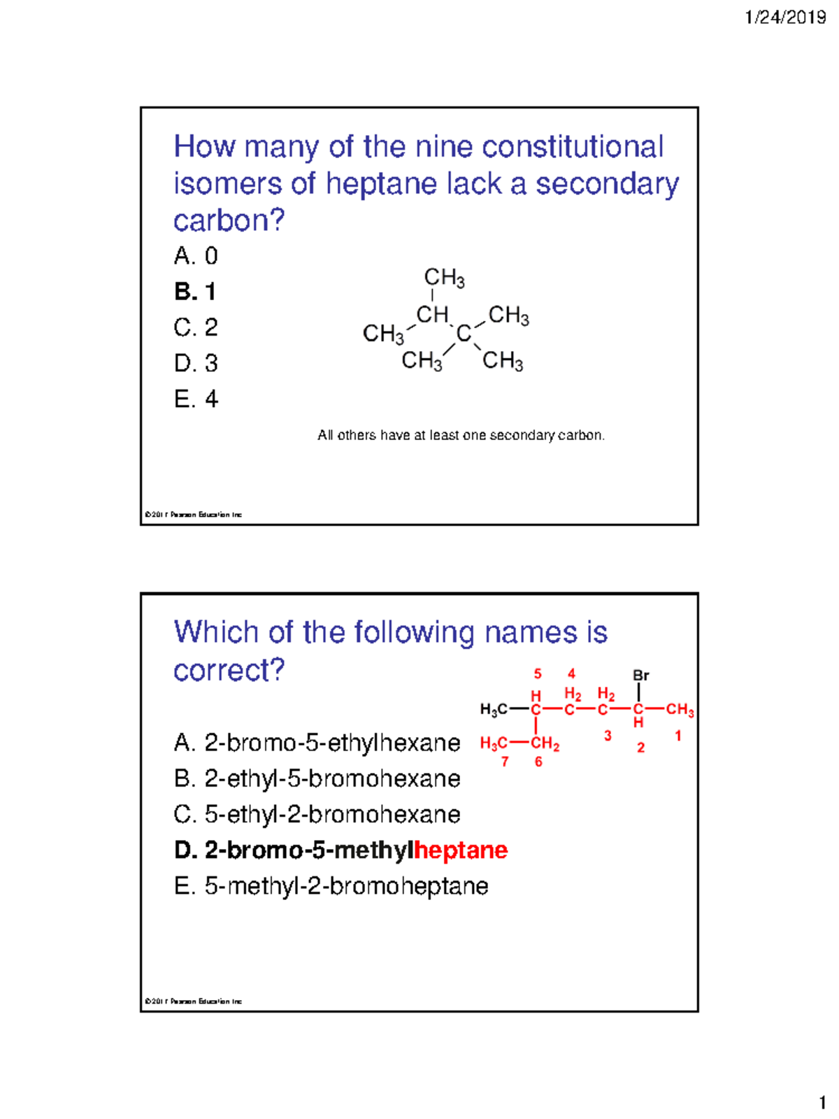 Homework 3 - Worksheet on nomenclature and structure of organic ...