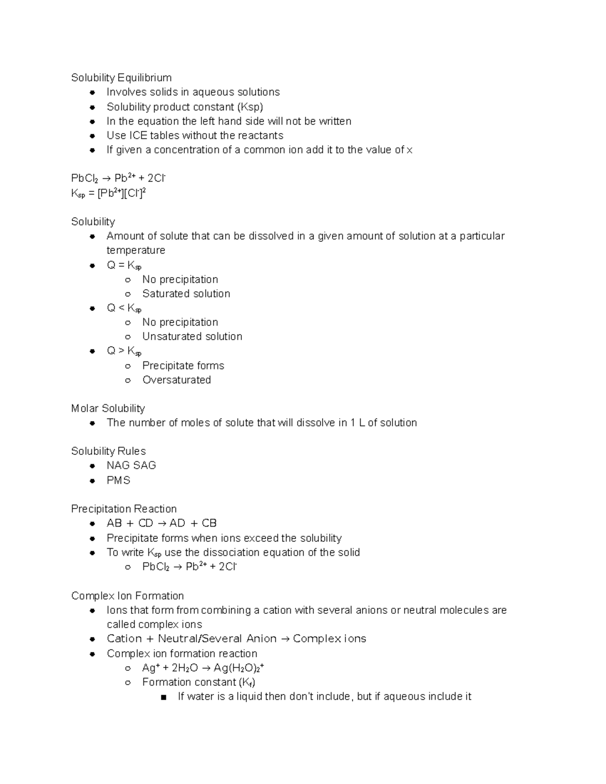 Solubility - Studocu