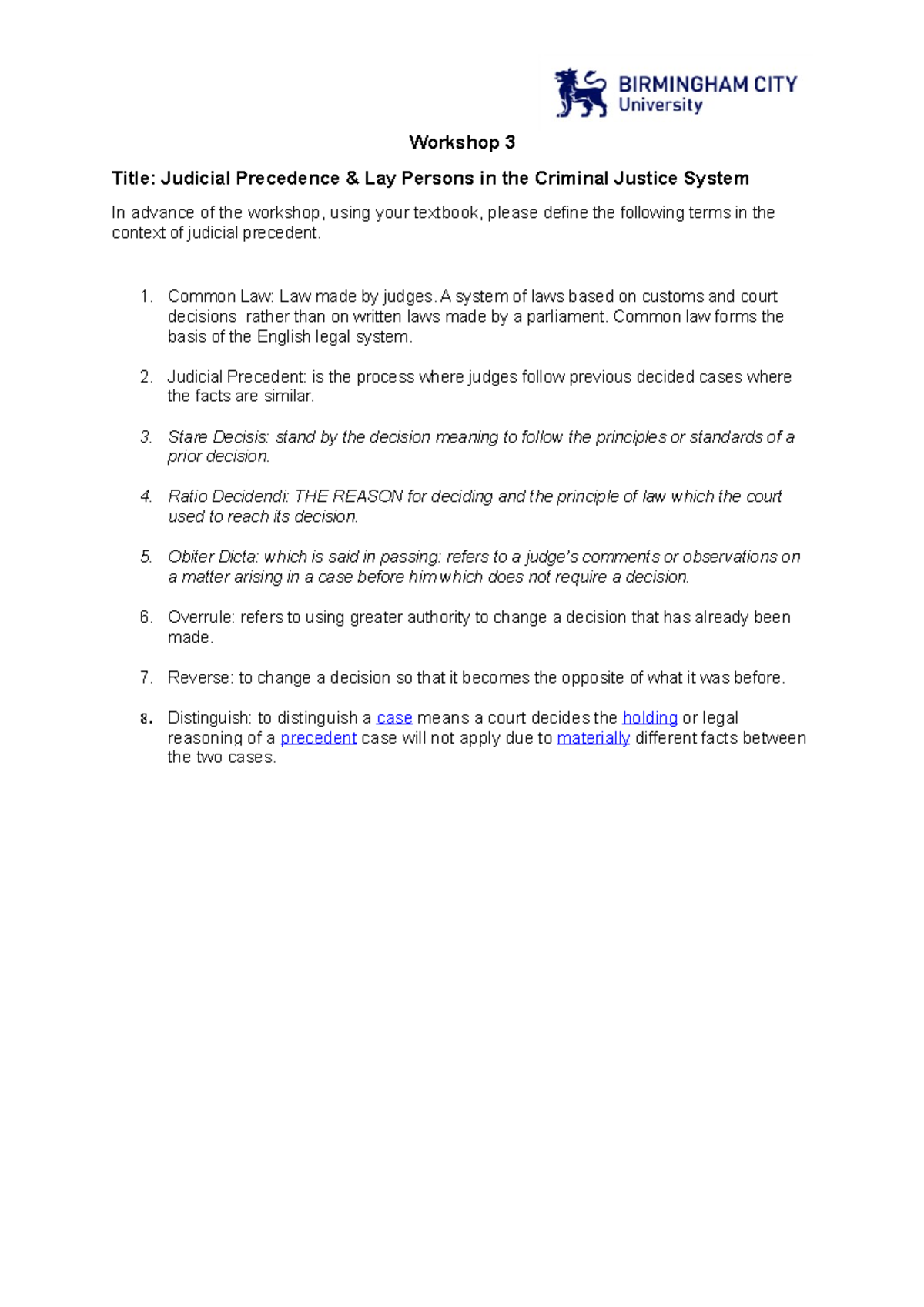 Pre-workshop Activity for Workshop 3 - complete - Workshop 3 Title ...