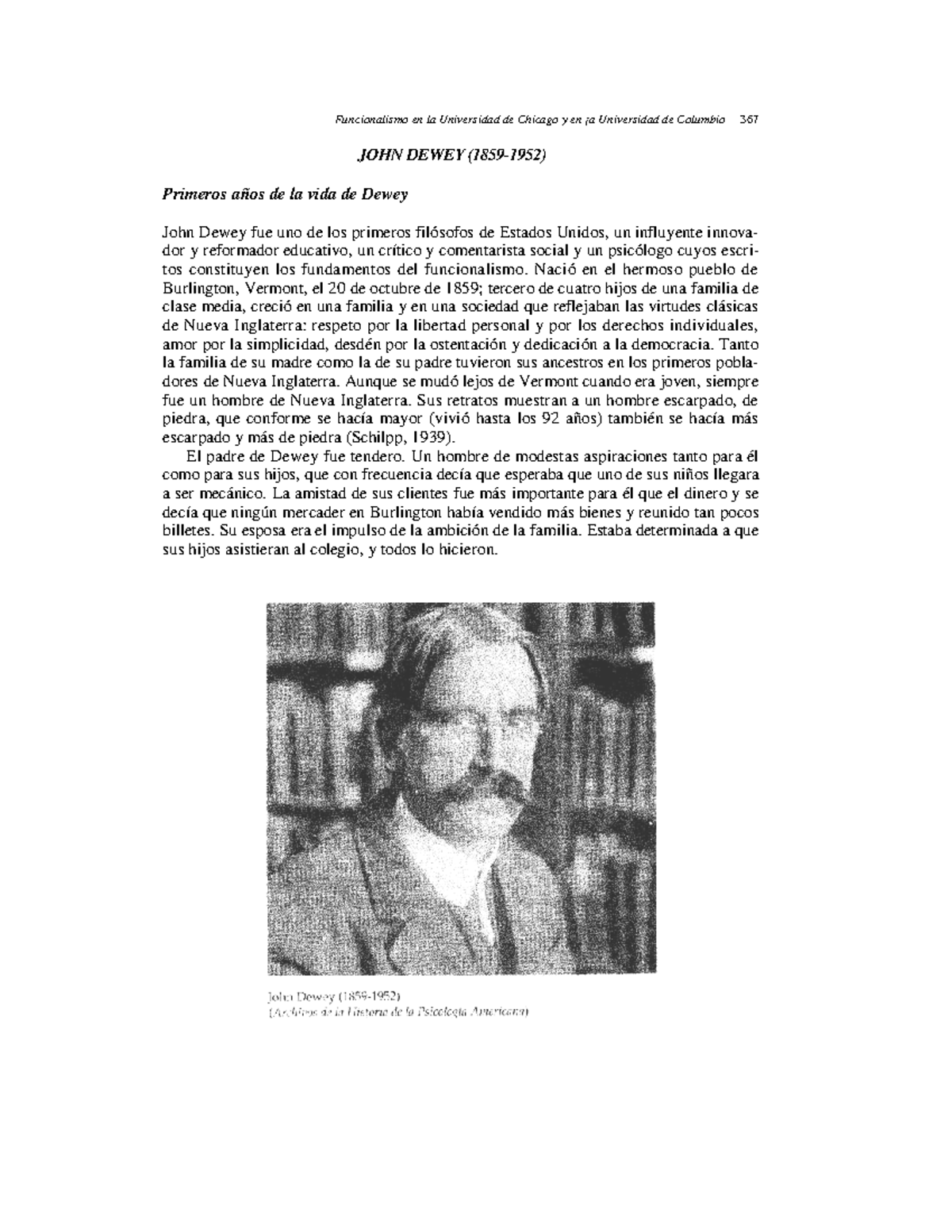 Dewey - muy facil - Funcionalismo en la Universidad de Chicago y en ¡a ...