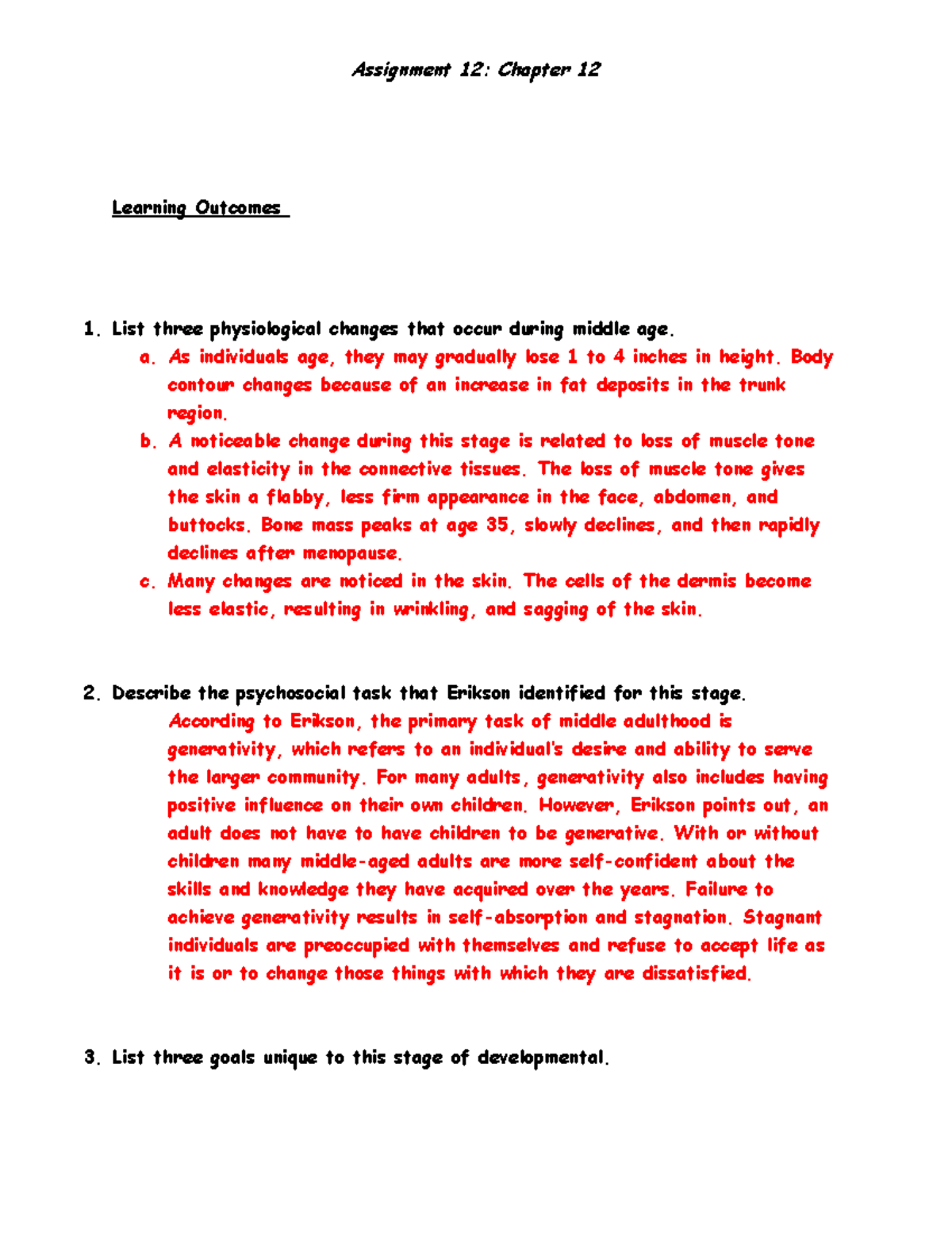 GD chapt 12 - Assignment 12: Chapter 12 Learning Outcomes List three physiological changes that ...