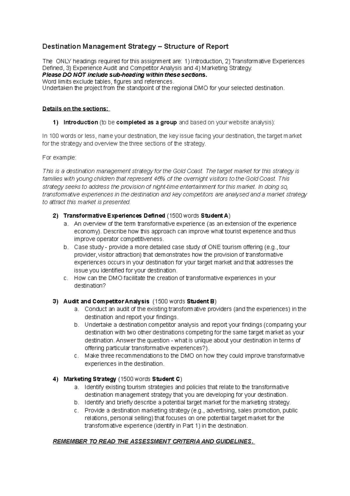 Structure - Destination Management Strategy - Destination Management ...
