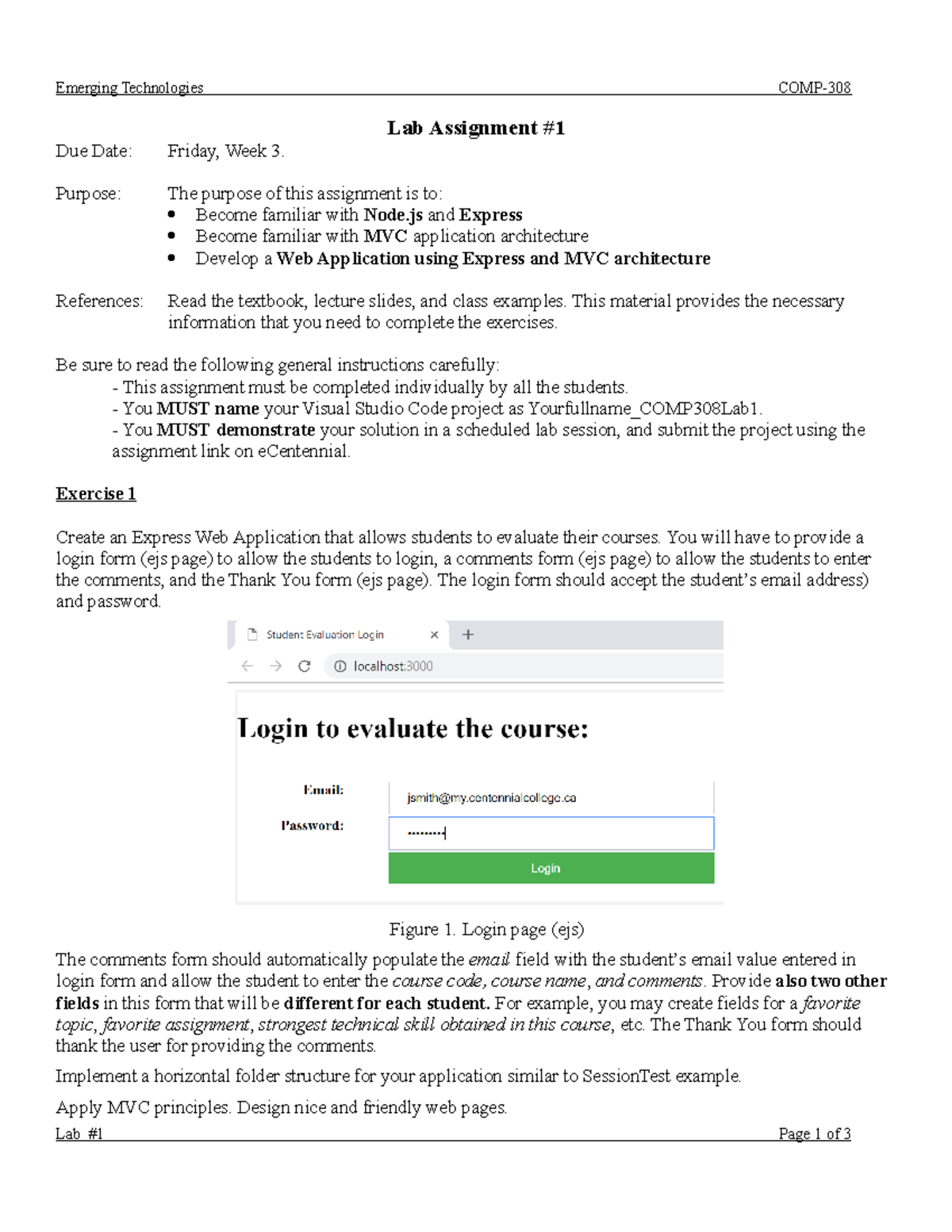 COMP308W21Assignment-1 - Emerging Technologies COMP- Lab Assignment Due Date: Friday, Week 3 ...