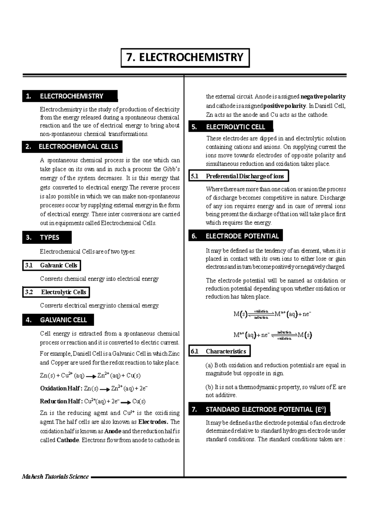 Engineering Electrochemistry Notes - Studocu