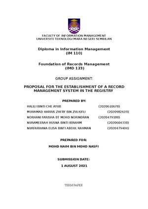 Article Review - UNIVERSITI TEKNOLOGI MARA (UITM) DIPLOMA IN ...