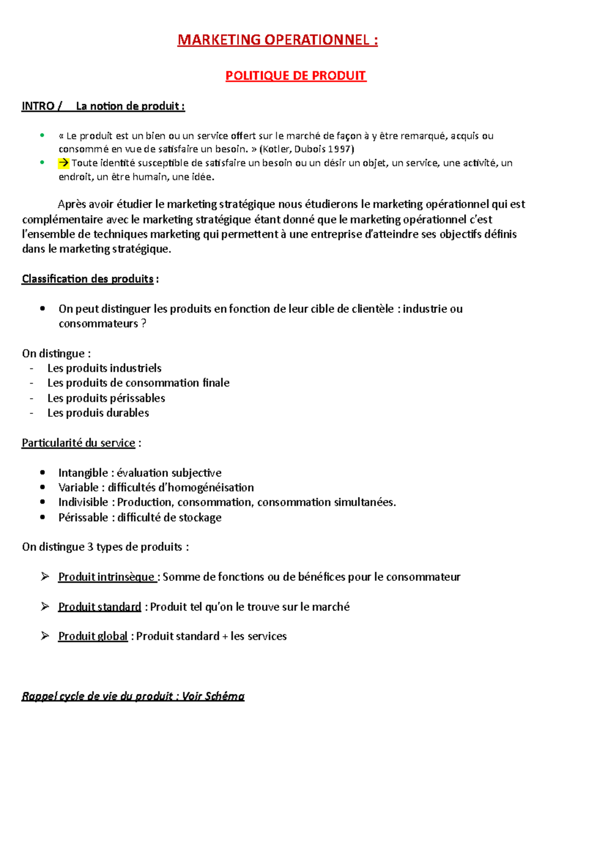 Marketing Operationnel cours DUT TC - MARKETING OPERATIONNEL ...