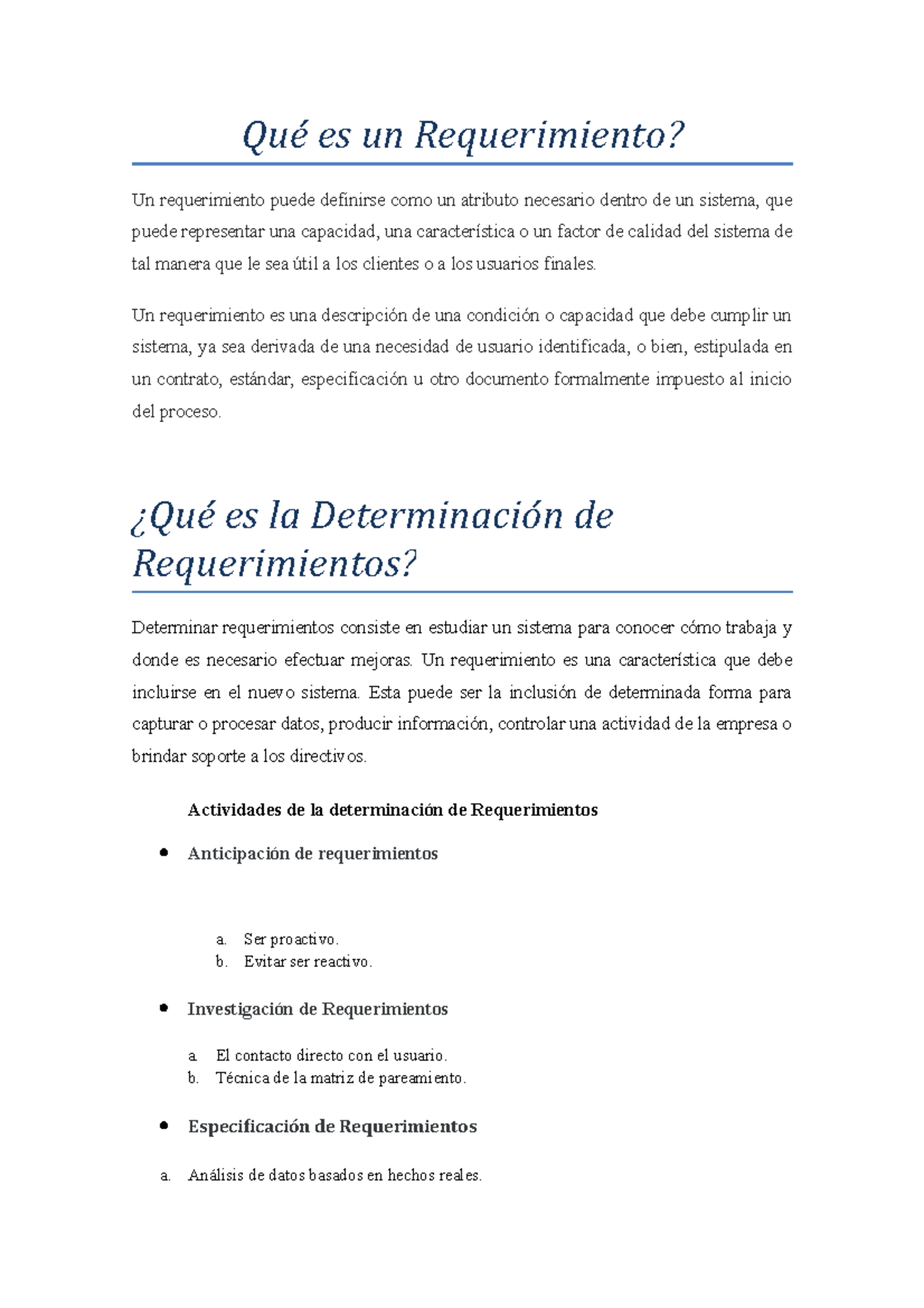 Diseño de Sistema (Tarea) - Qué es un Requerimiento? Un requerimiento ...