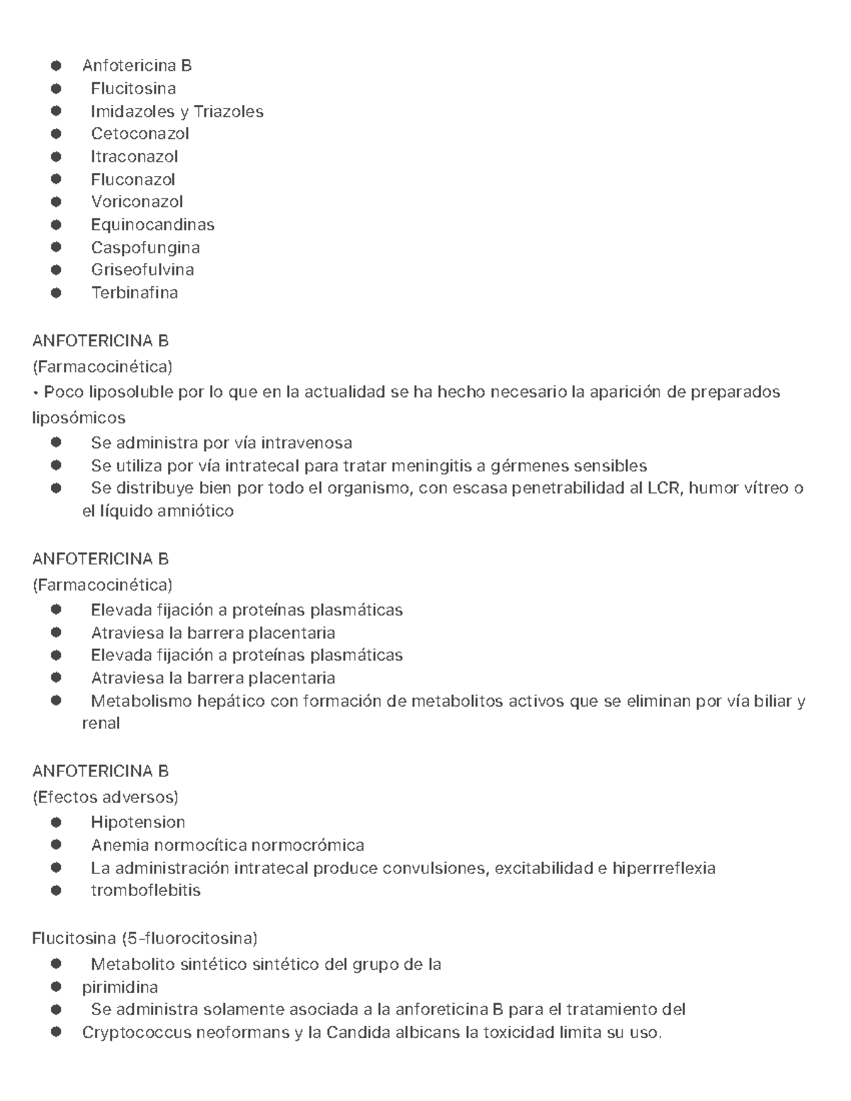 Anfotericina B - or un adecaña - Anfotericina - Studocu