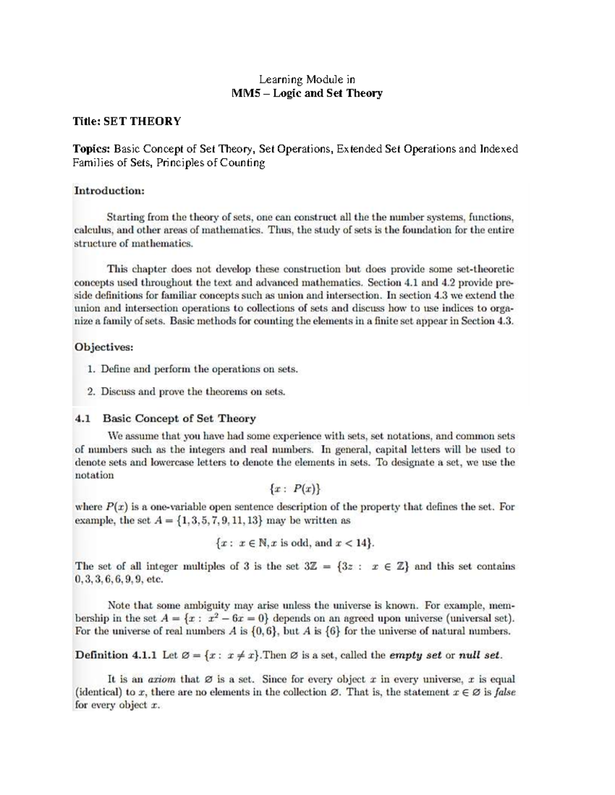 Learning Module Final MM5 23 - Major in Mathematics - Learning Module ...